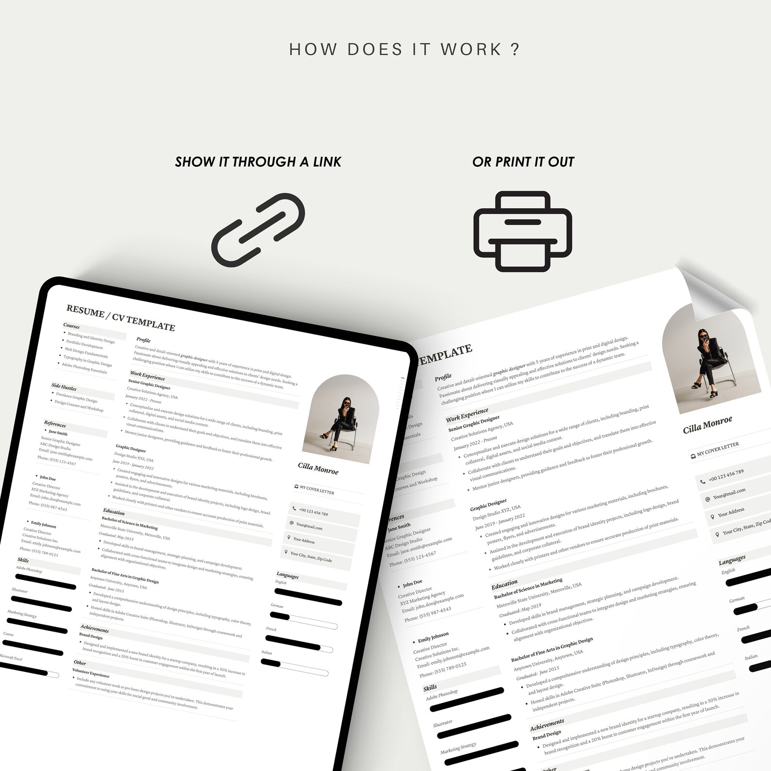 Notion Resume Template Cv With Cover Letter Editable Portfolio Template ...