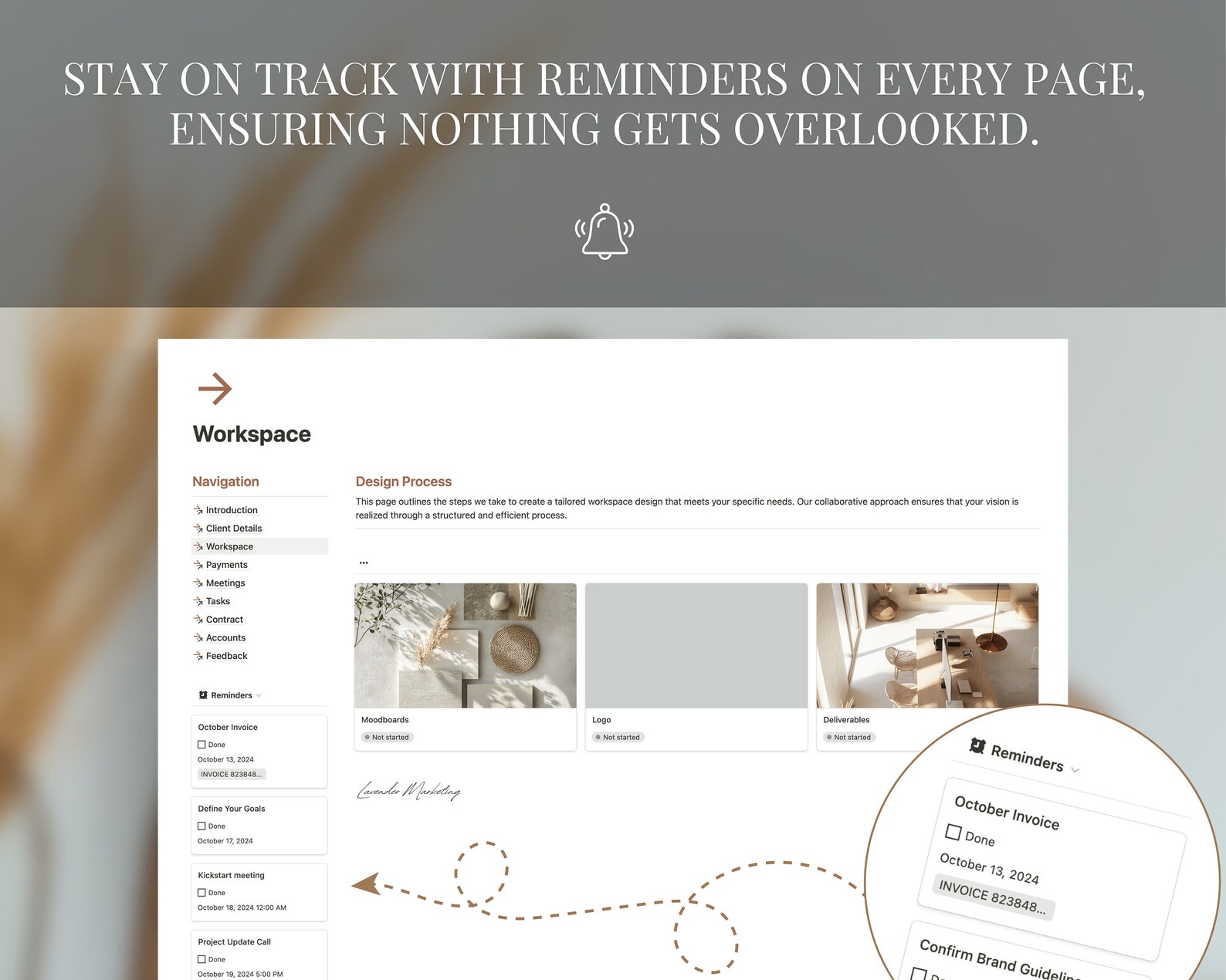 All in One Notion Client Portal Template Project Management Client ...