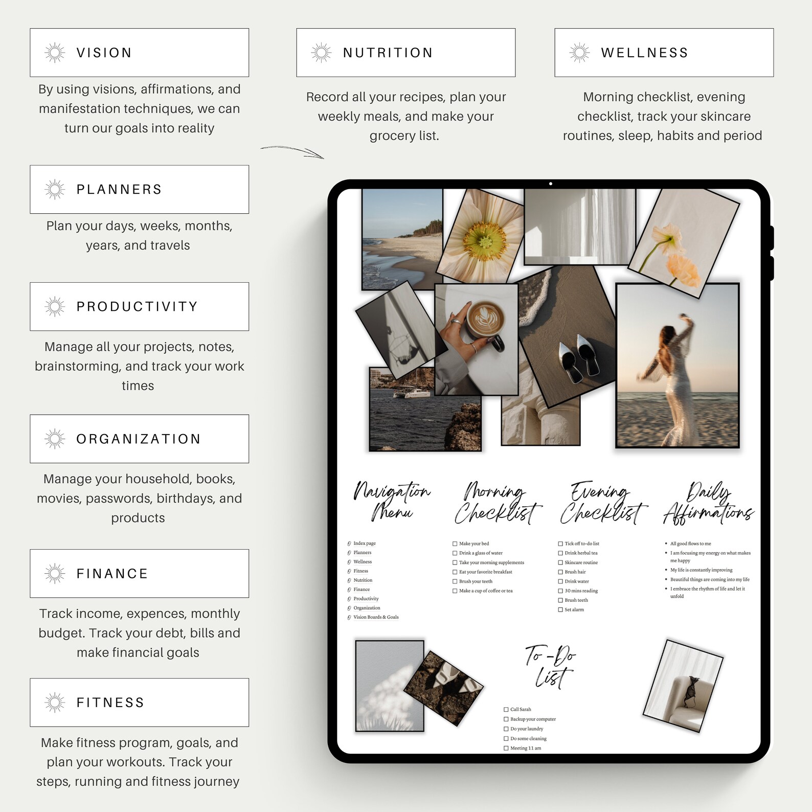 Ultimate Life Template for Personal Use Home Page With Aesthetic Font ...
