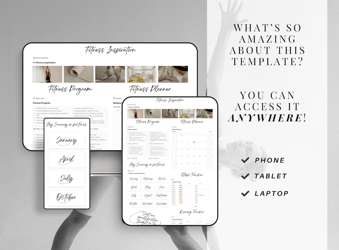 Customizable Notion Fitness Dashboard Template for Tracking Workouts Easy-to-use Notion Running ...