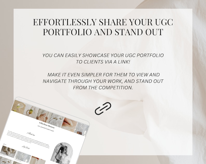UGC Website Portfolio Template Notion UGC Social Media Kit Content Creator Kit Minimalist UGC ...