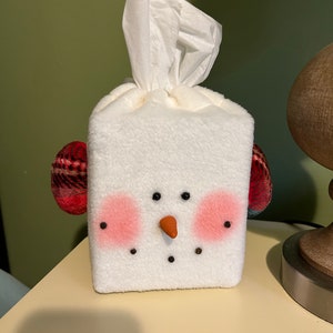 Snowman Tissue Box Cover - Etsy