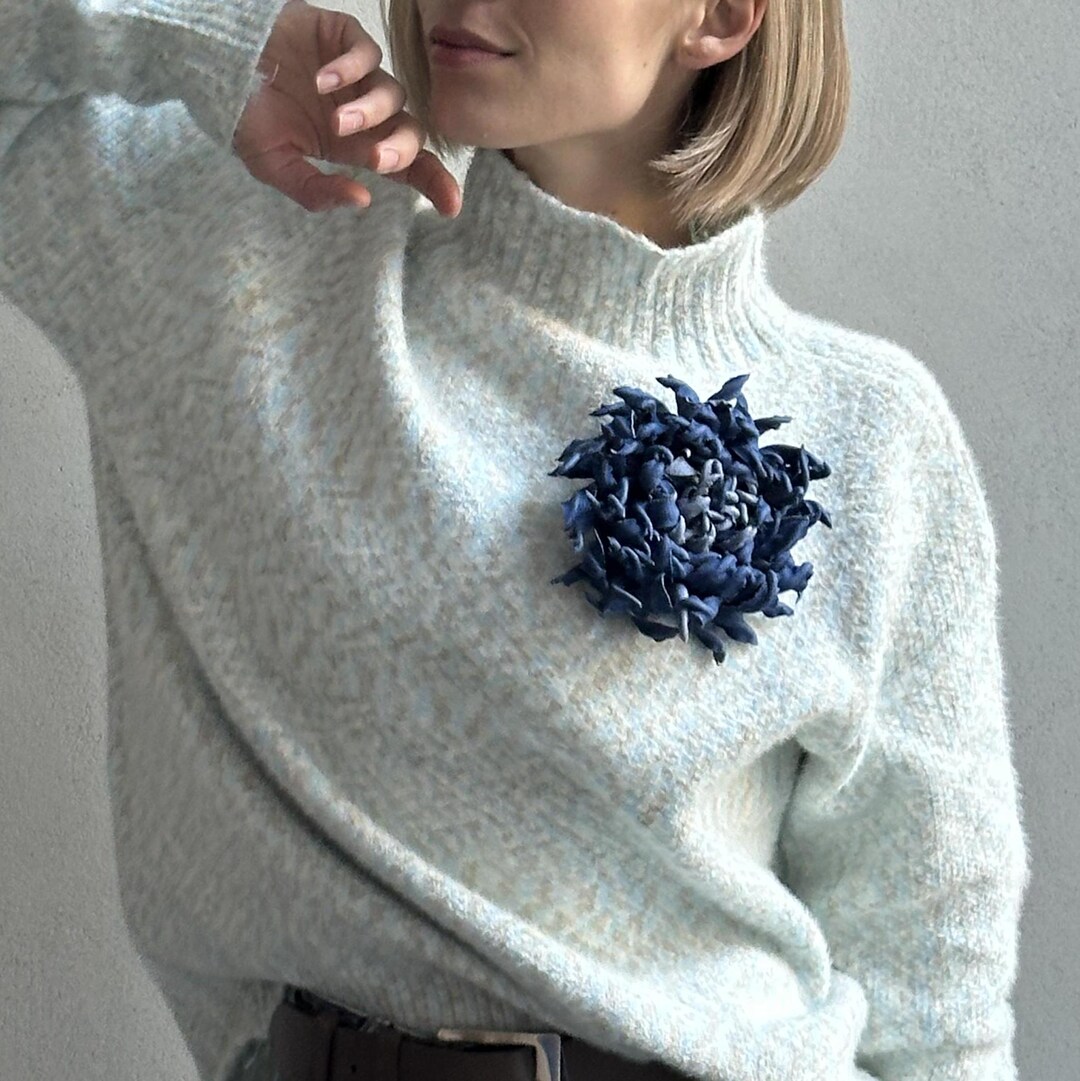 Large Flower Brooch Corsage Denim Decor Fabric Accessories Flowers Pin ...