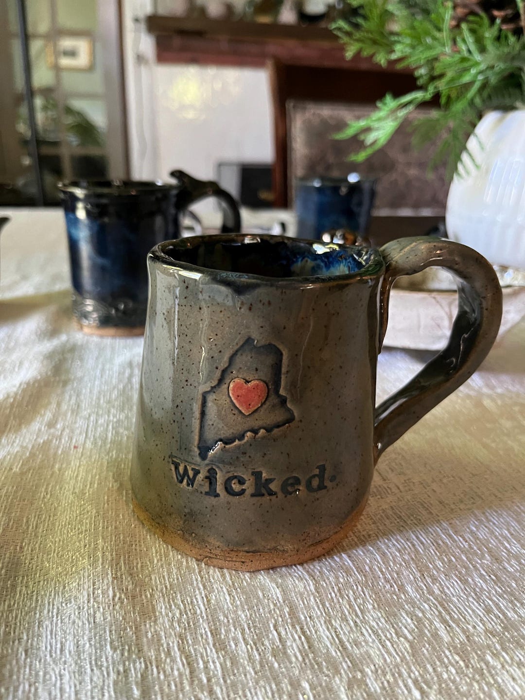 Wicked Maine and Wicked Vinalhaven Hand Built Ceramic Coffee Mugs, Sold ...