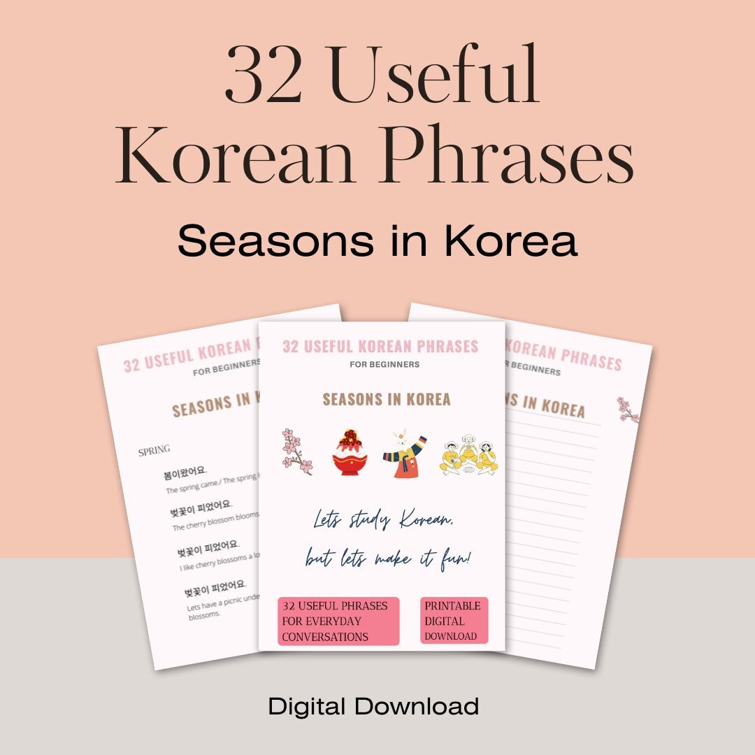 Korean Phrases / Korean Vocabulary / Korean Study for Beginners ...