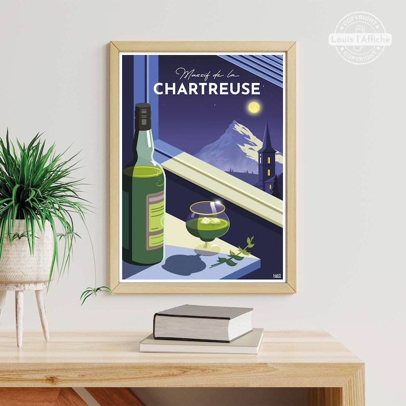 AFFICHE Illustration MASSIF de la CHARTREUSE - Etsy France