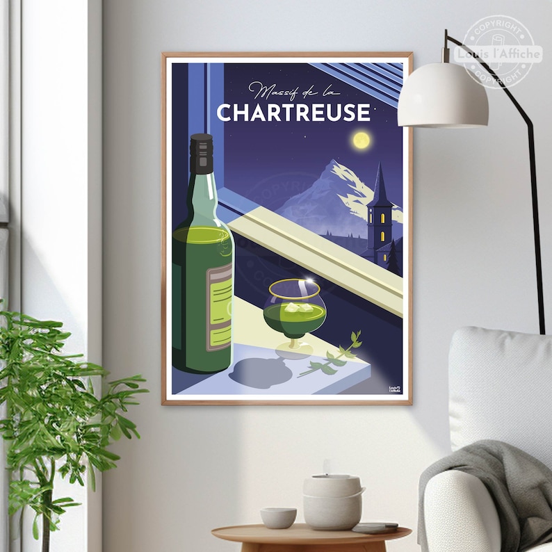 AFFICHE Illustration MASSIF de la CHARTREUSE - Etsy France