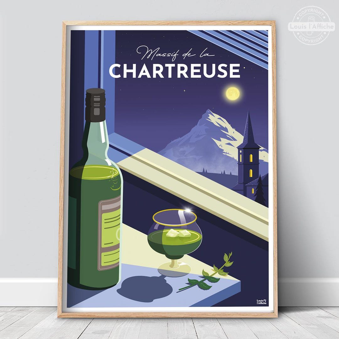 POSTER Illustration of the CHARTREUSE MASSIF - Etsy