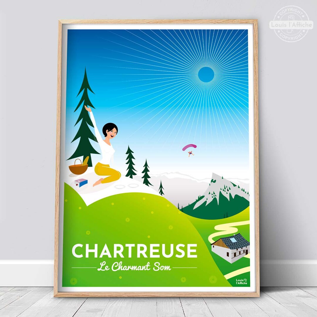 POSTER Illustration CHARTREUSE "the Charming Som" - Etsy