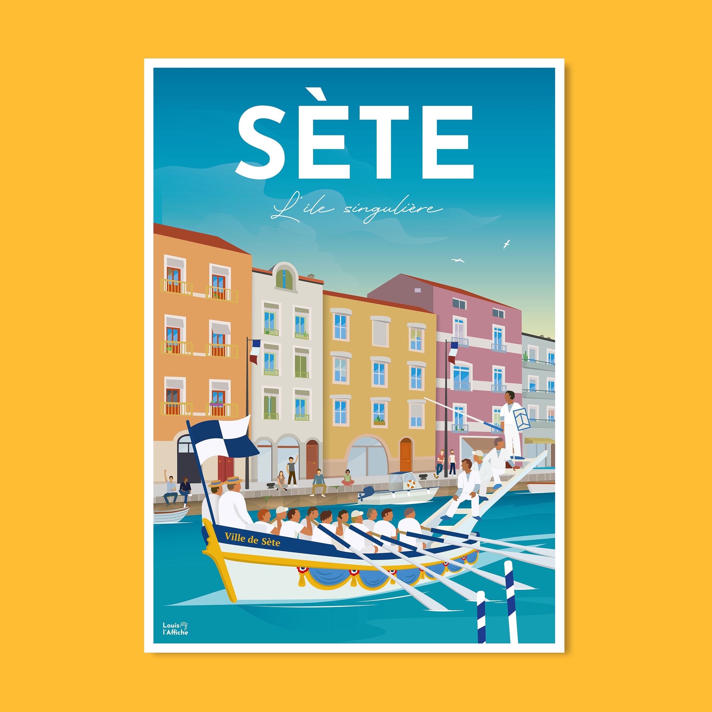 AFFICHE Illustration SETE L'île singulière - Etsy France
