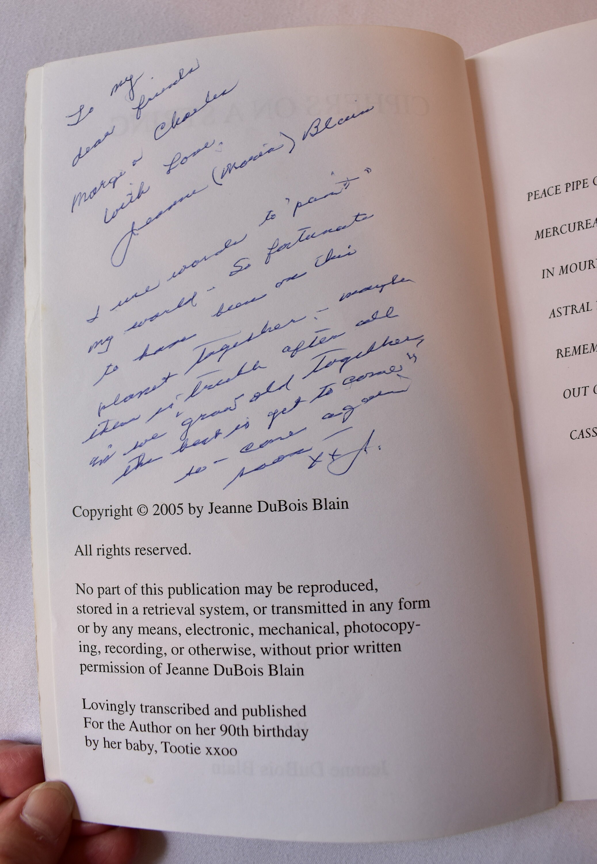 SIGNED Ciphers on a String: Poetry Book by Jeanne Dubois Blain - Etsy