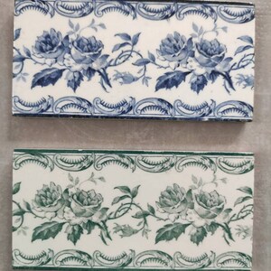 Antique French GIEN Frieze Tiles, Set of 5 French Frieze Tiles tiles ...