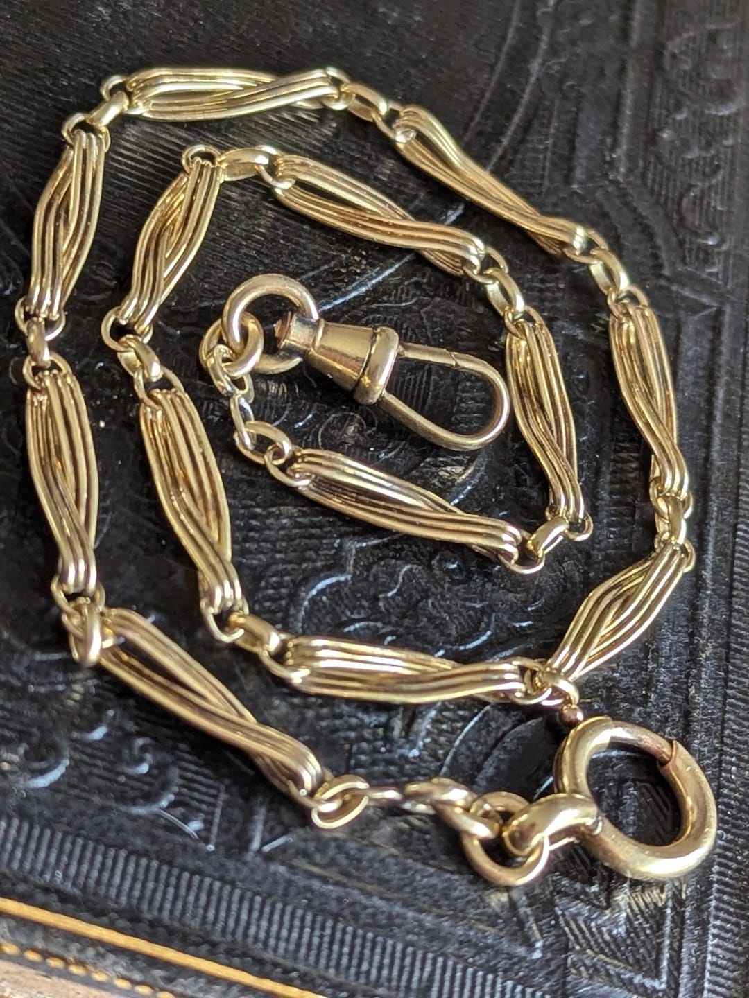 Gold Filled Watch Chain French Guard Chain Necklace Bracelet Gold ...