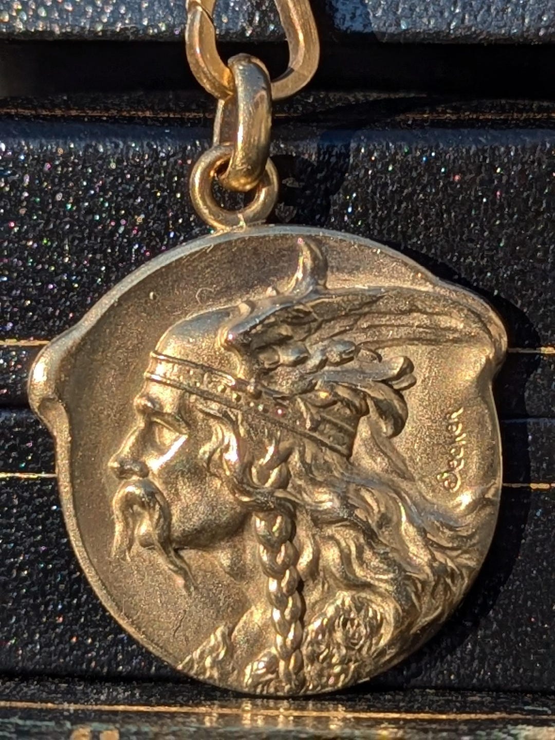 Art Nouveau Medal Pendant French Portrait Vercingetorix Gallic Warrior ...