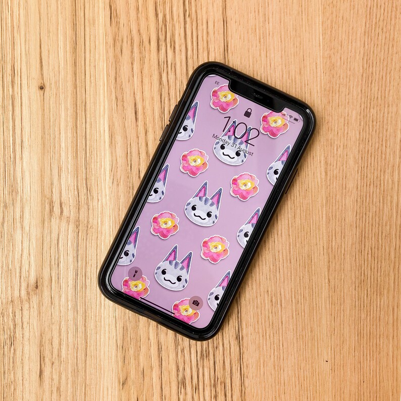 Animal Crossing Lolly Phone Background Pack - 2 Handpainted Watercolour ...
