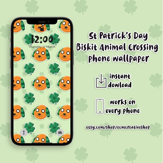 St Patrick's Day Lock Screen Background Biskit Animal | Etsy