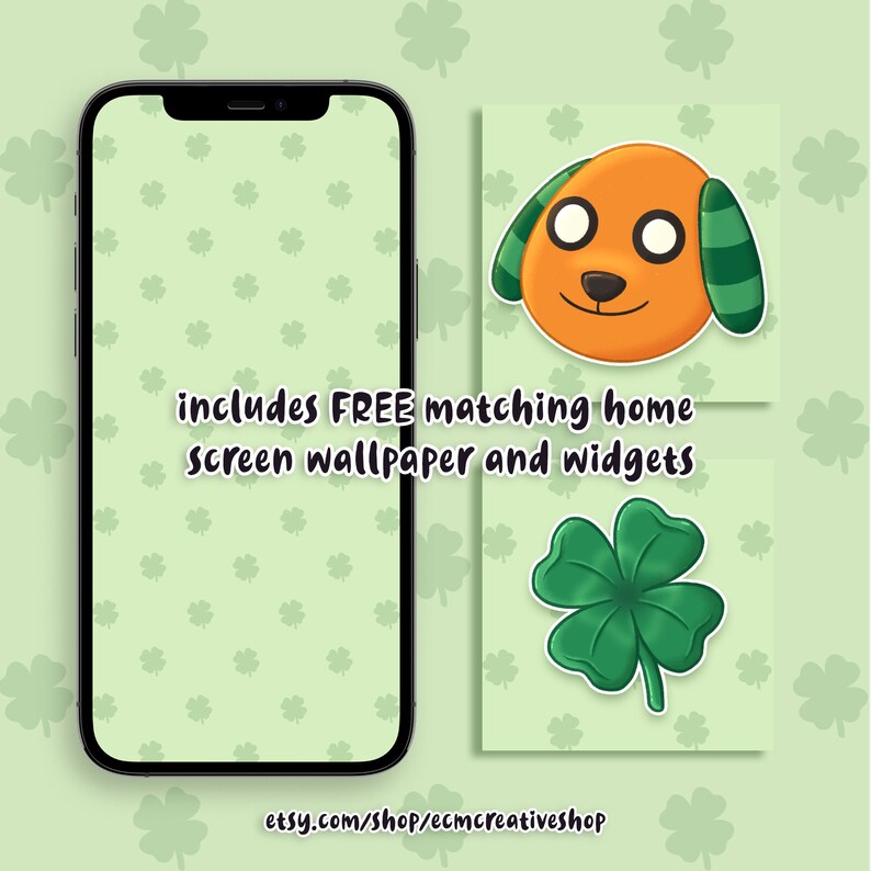 St Patrick's Day Lock Screen Background Biskit Animal | Etsy
