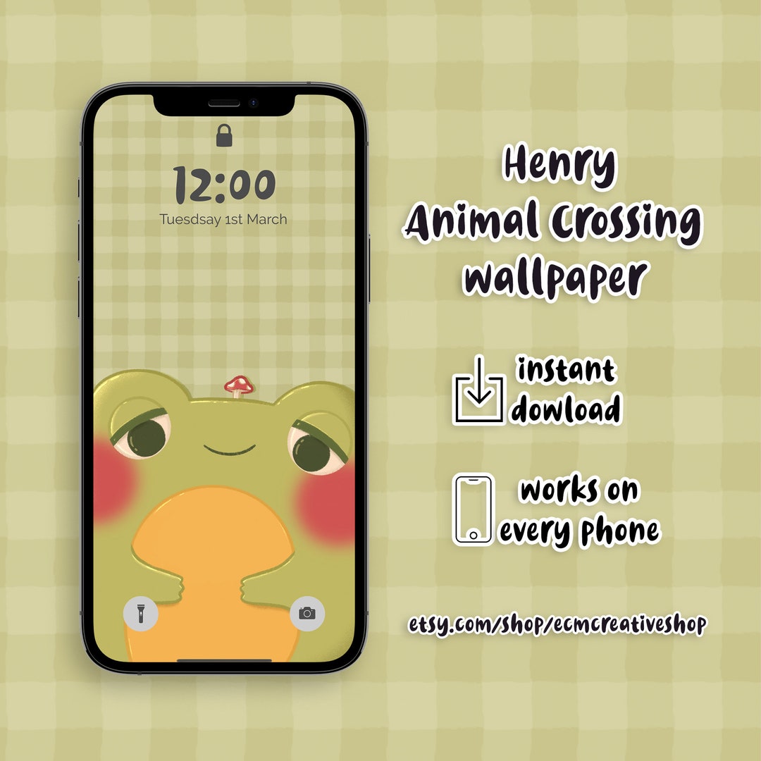Animal Crossing Frog Wallpaper for Smartphone Henry Cottagecore ACNH ...