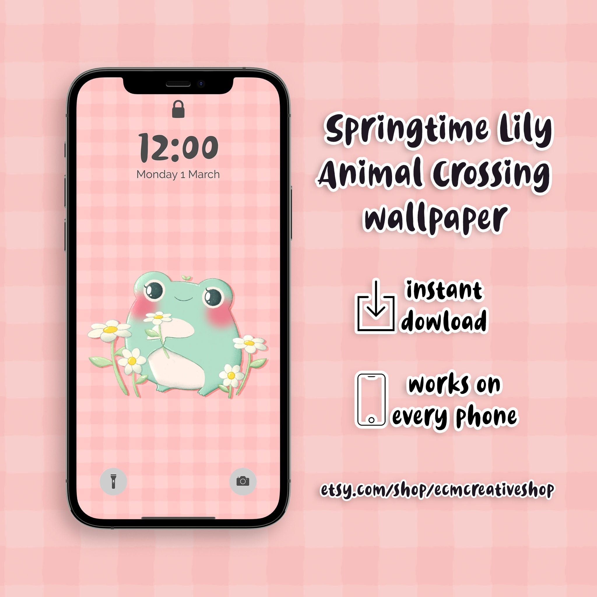 Lily Animal Crossing Wallpaper for Smartphone Spring Flowers ACNH Lock ...