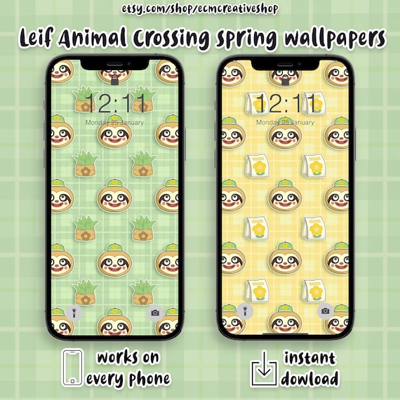 Leif Spring Lock Screen Background Bundle Gingham Animal - Etsy