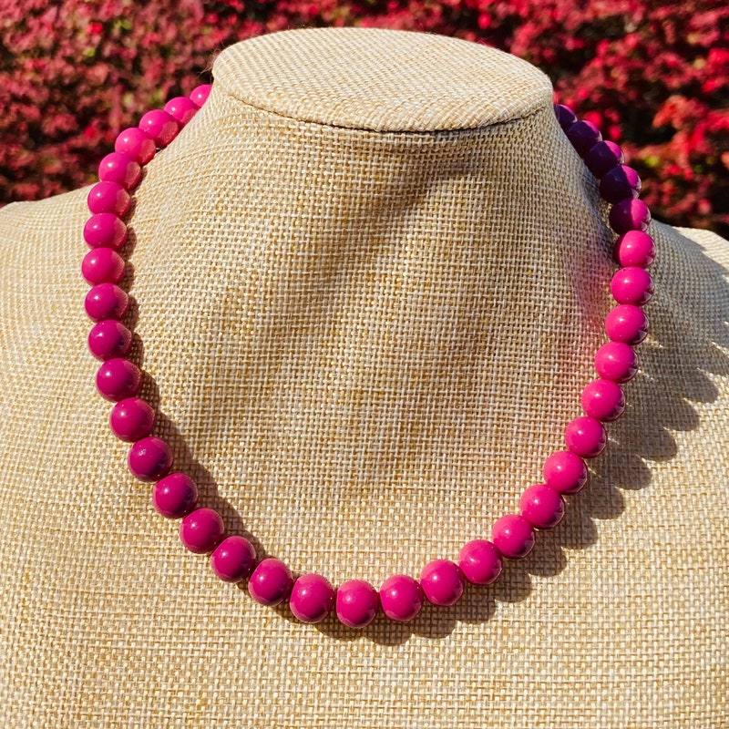 Round Bead Necklace - Etsy