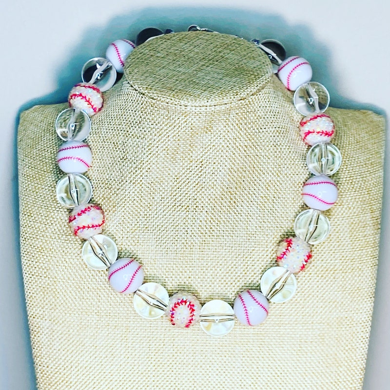 Baseball Necklace - Etsy