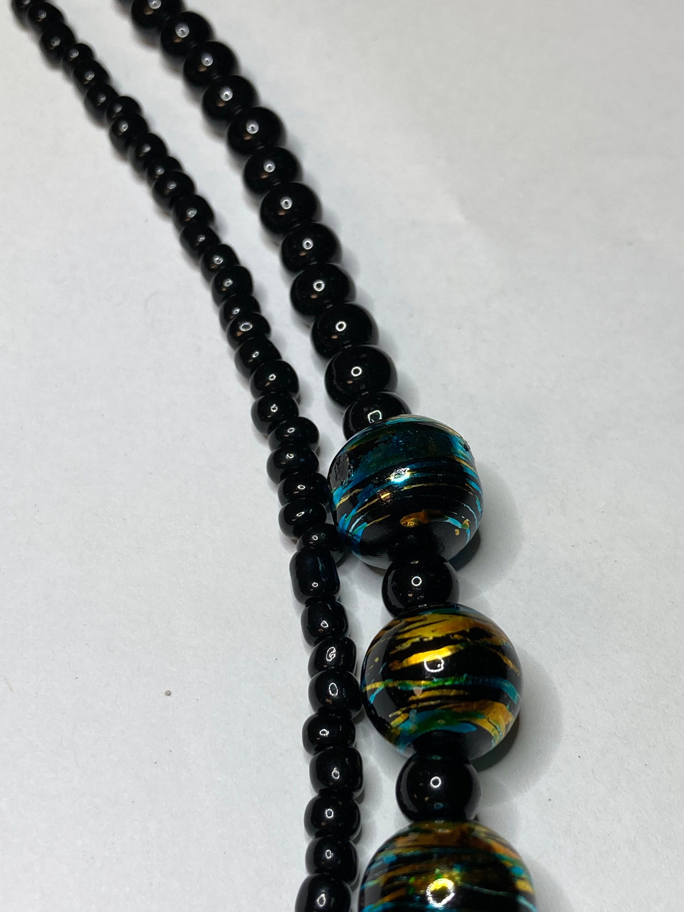 Double Strand Black Necklace / Black Seed Beads / Black - Etsy Double Strand Black Necklace / Black Seed Beads / Black - Etsy