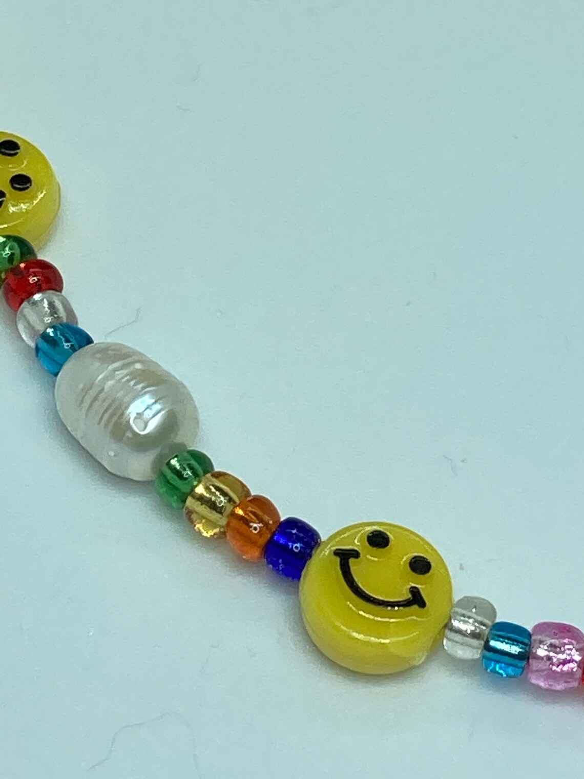 Y2K Smiley Face Pearl Choker / Smiley Face Necklace / Freshwater Pearls ...