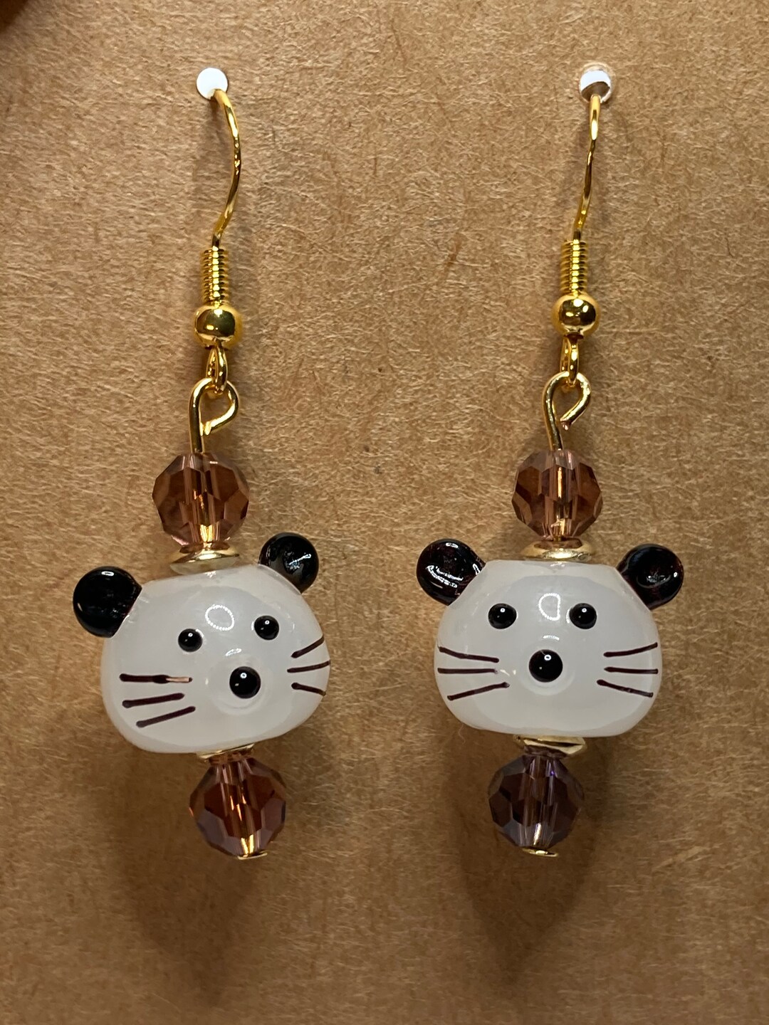Pendientes de ratón / Pendientes de ratón / Bigotes de cristal Orejas ...