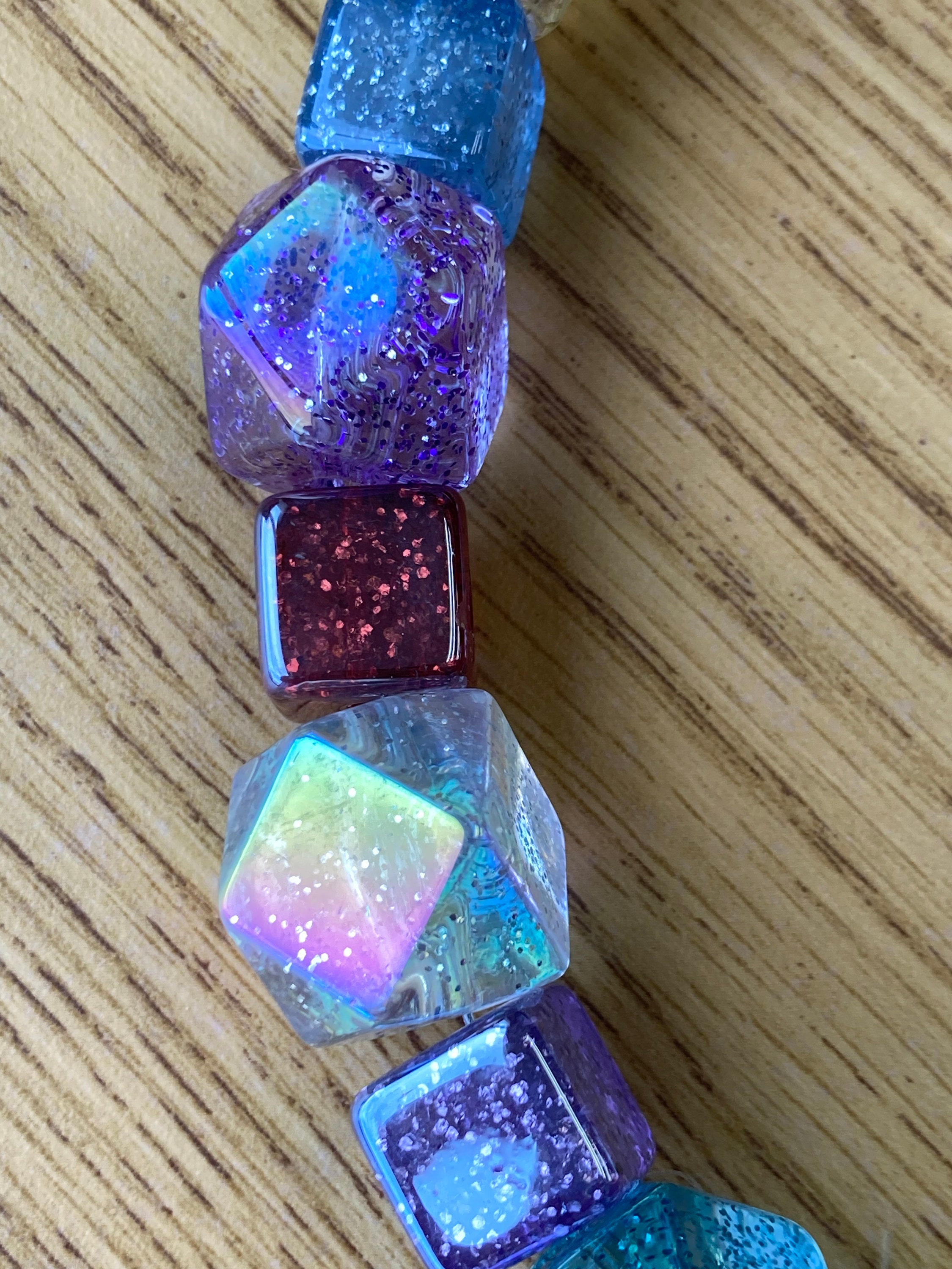 Multicolor Ice Cubes Square Chunky Beaded Necklace / Large - Etsy