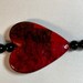 Red Heart Necklace / Red Marble Heart Necklace / Red Heart Necklace ...