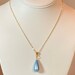 Baby Blue Teardrop Necklace / Pale Blue Teardrop Pearl - Etsy