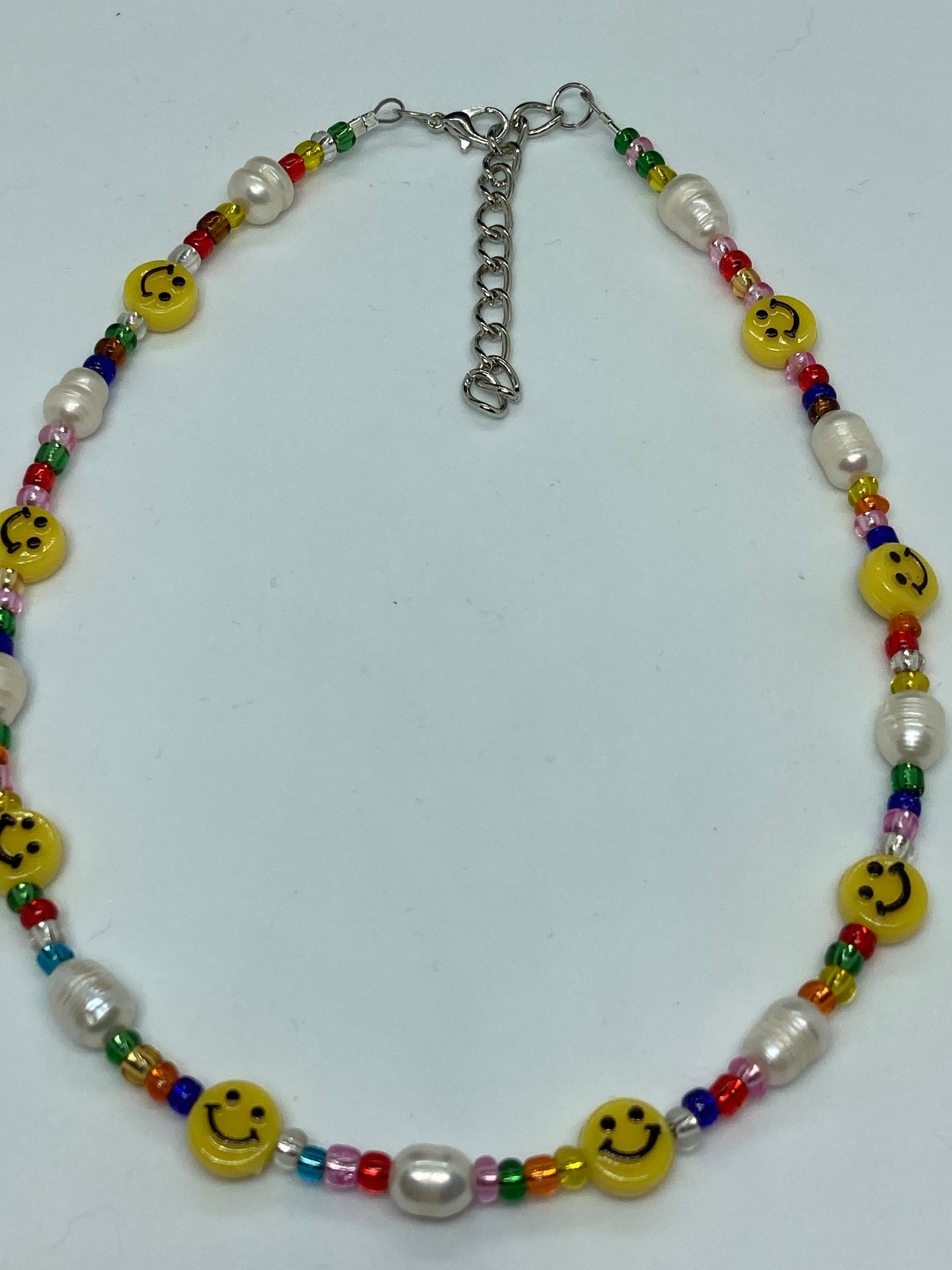 Y2K Smiley Face Pearl Choker / Smiley Face Necklace / Freshwater Pearls ...
