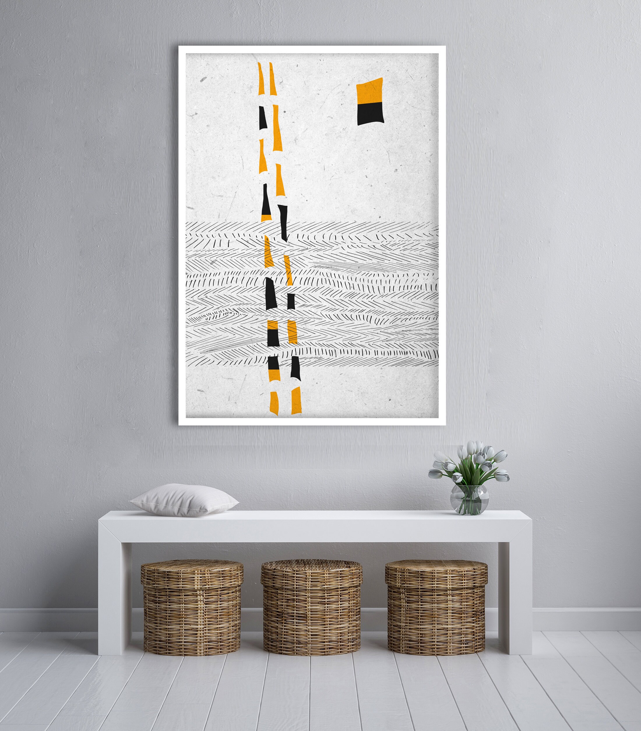 Contemporary Minimalist Poster Collage Ethno Abstract Wall | Etsy