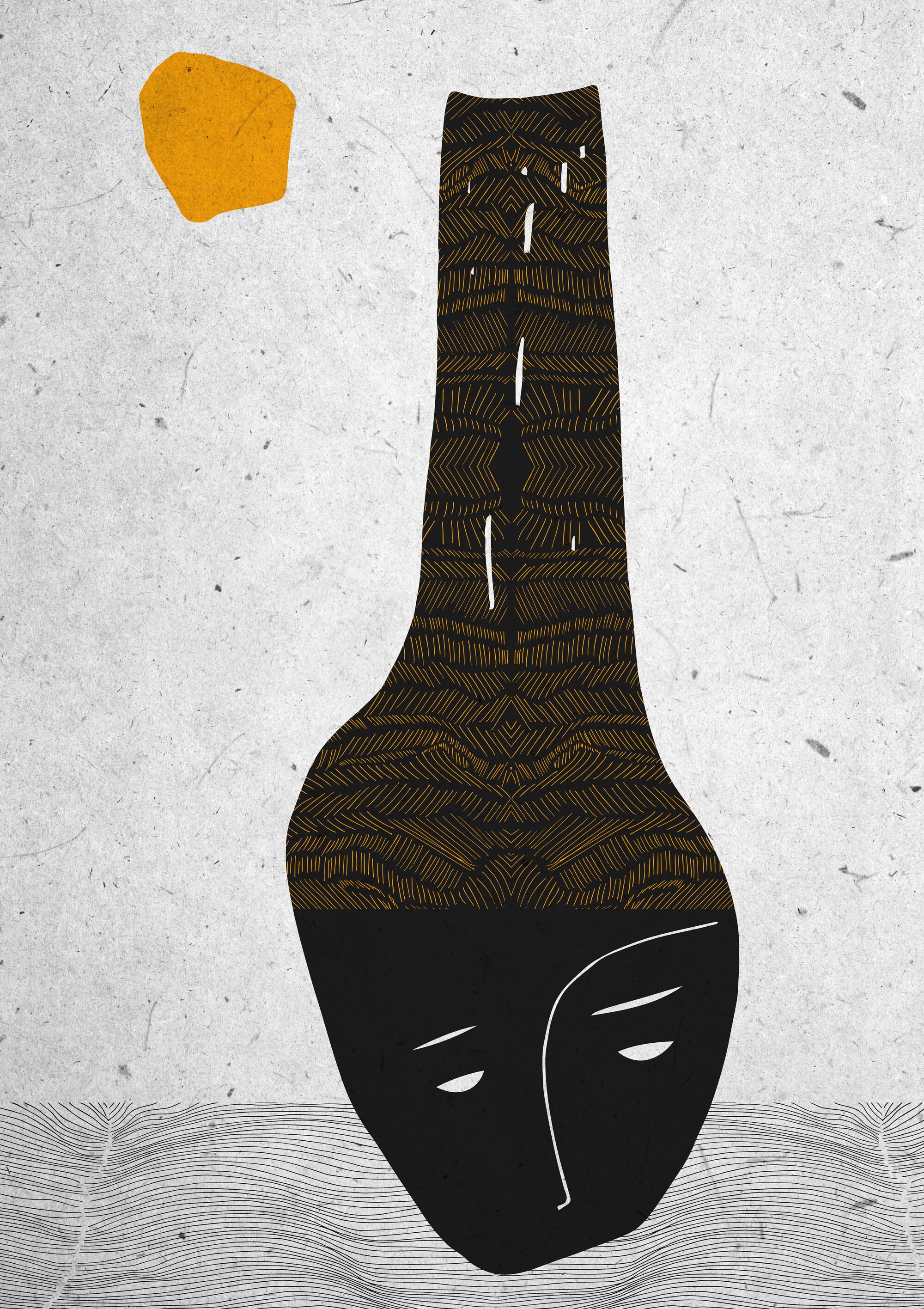 Contemporary African Mask Wall Art Afro Abstract Poster Set | Etsy