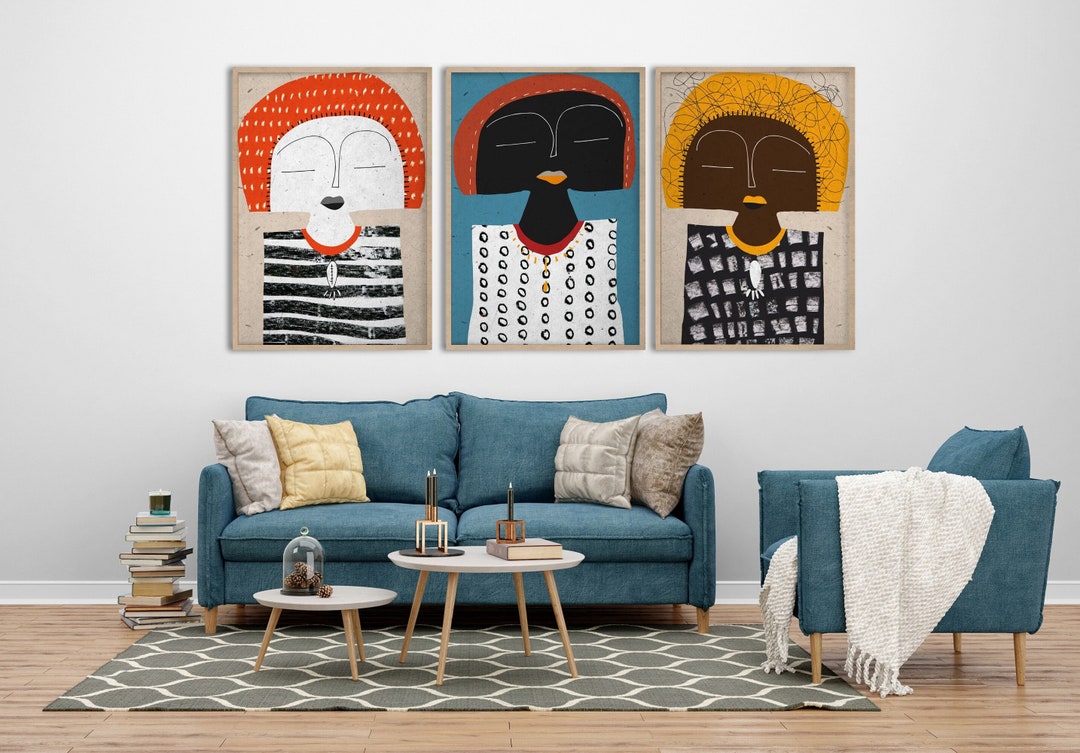 Diversity Art, Inclusion Painting, Woman Portrait Art, Interracial Love ...