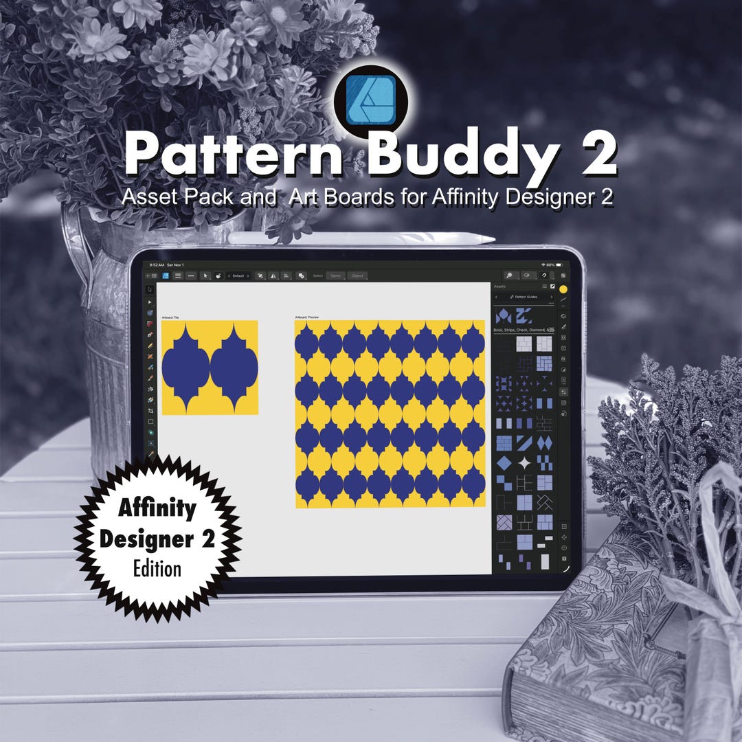Affinity Designer 2 Pattern SVG Asset Pack – 100+ Vector Shapes ...