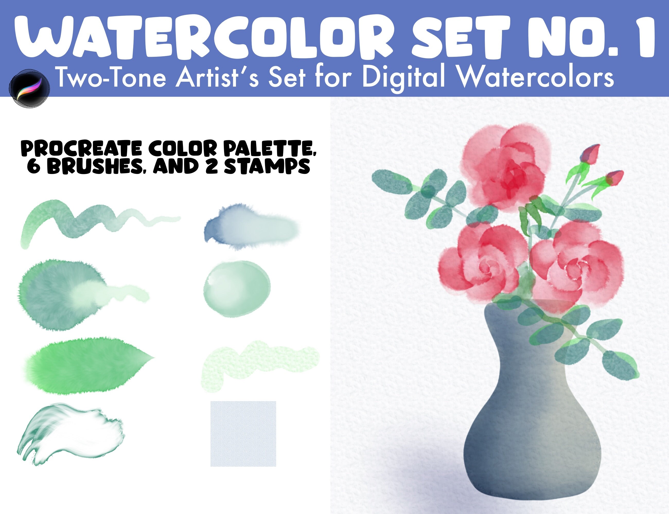 Basic Procreate Watercolor Brush Set for You 1 Other great Gift Special ...