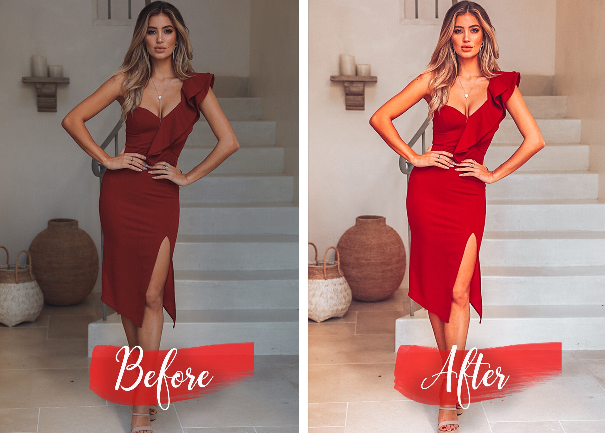 5 Red Presets Fashion for Lightroom Mobile and Lightroom Desktop ...