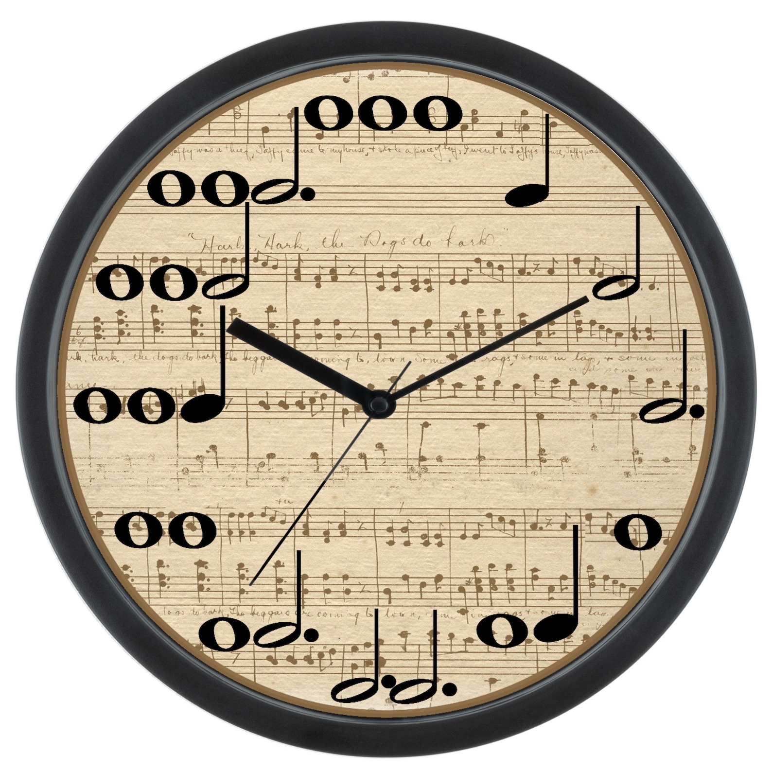 MUSIC Clock Musical Notes Clockmusic Teacher Clock Novelty - Etsy
