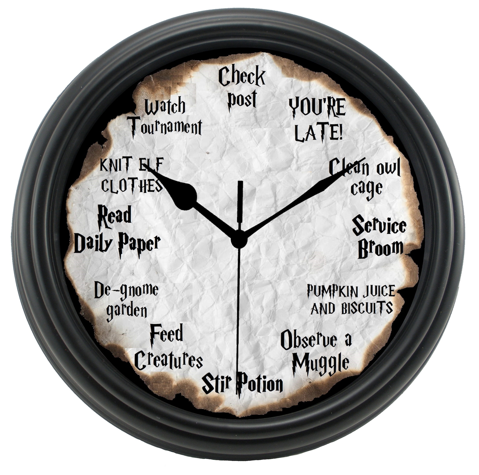 Wizard's Clock Wizarding Clock Potterhead Gift Novelty | Etsy