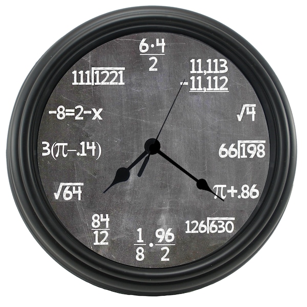 Math Wall Clock - Etsy