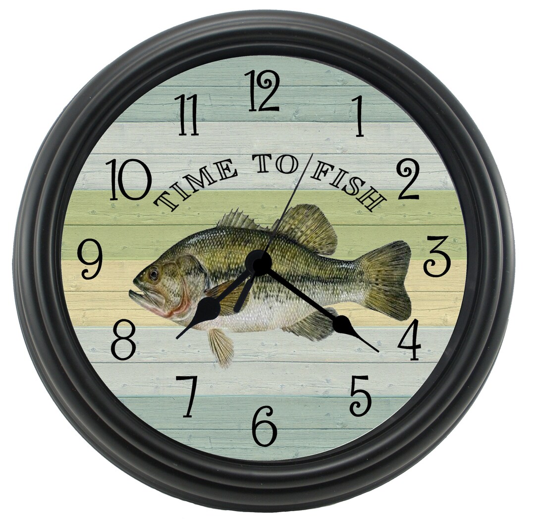 TIME to FISH Clock,fishing Gifts for Dad,gifts for Fishermen,novelty ...