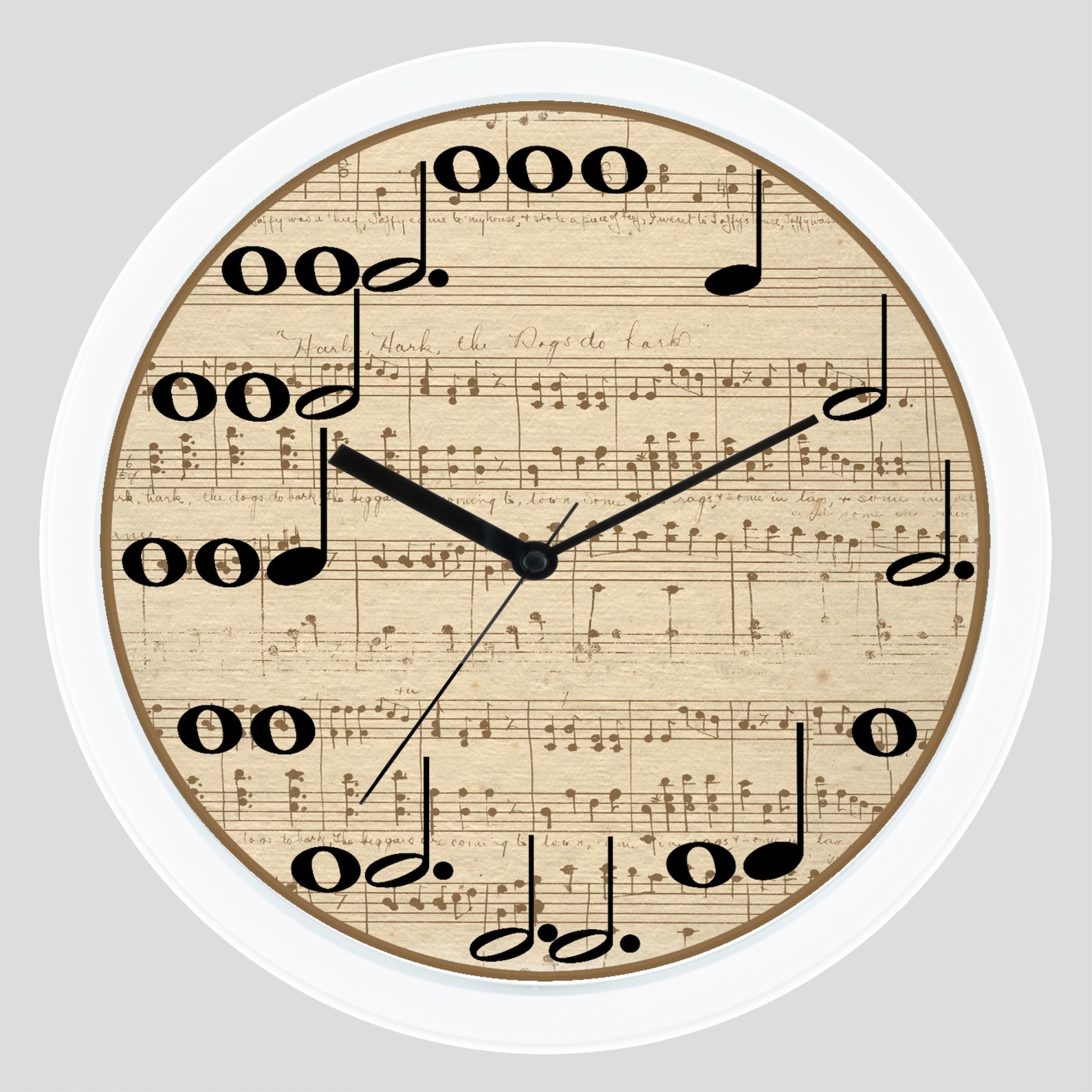 MUSIC Clock Musical Notes Clockmusic Teacher Clock Novelty - Etsy