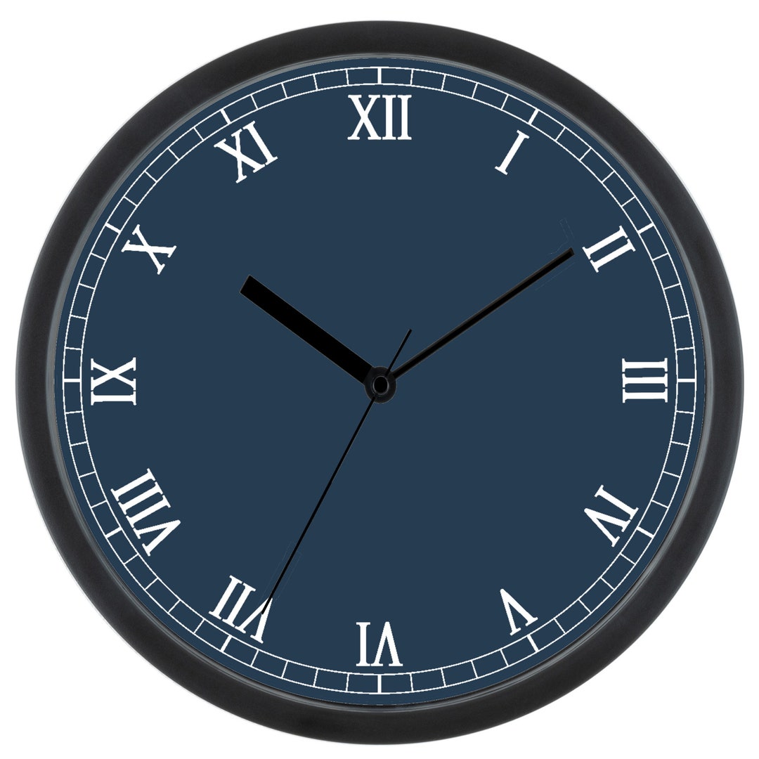 BLUE Wall Clock, Novelty Clock, Unique Wedding Gift, Wedding Gift Wall ...