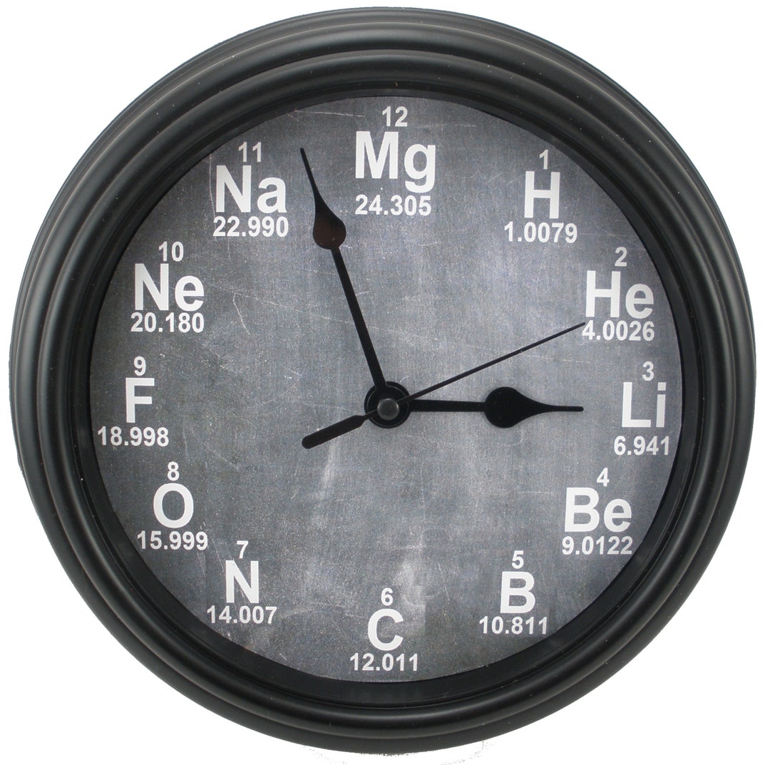 CHEMISTRY Periodic Table Elements Clock, Teacher Gift,novelty Wall ...