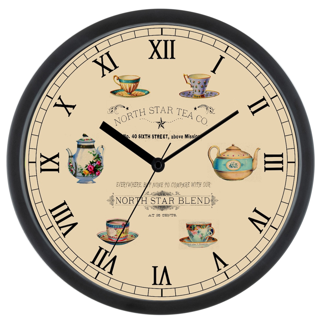 VINTAGE KITCHEN Clock, "northstar Tea Co.", Kitchen, Tea Time Kitchen ...