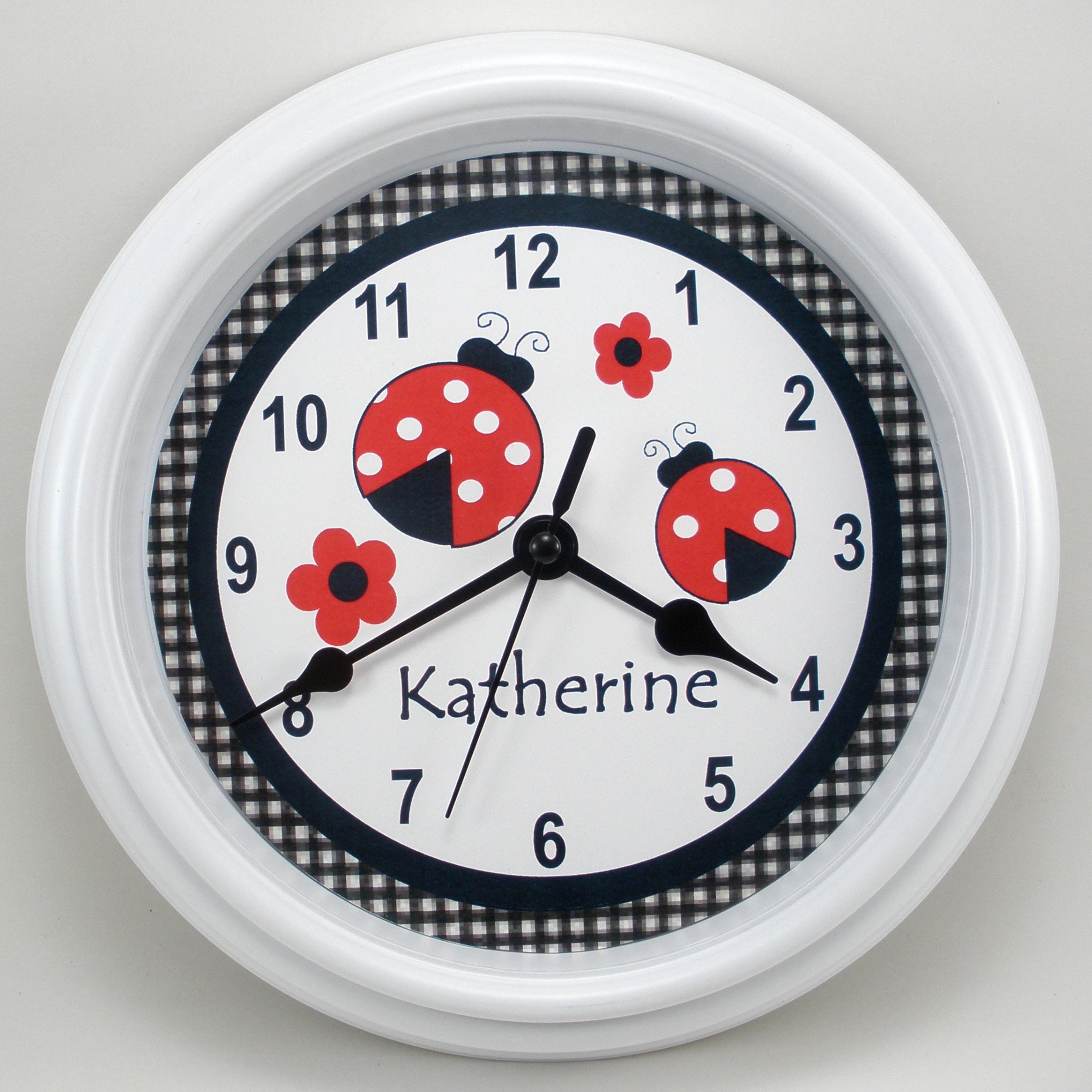 LADYBUG Lady Bug Wall Clock, Novelty Clock, Unique Gift for Her, Black ...