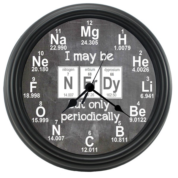 Periodic Elements Clock - Etsy