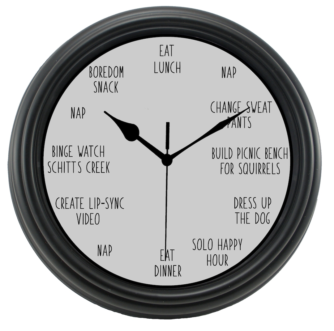 QUARANTINE Wall Clock, Funny Wall Clock,student Gift,funny Gift for Him ...